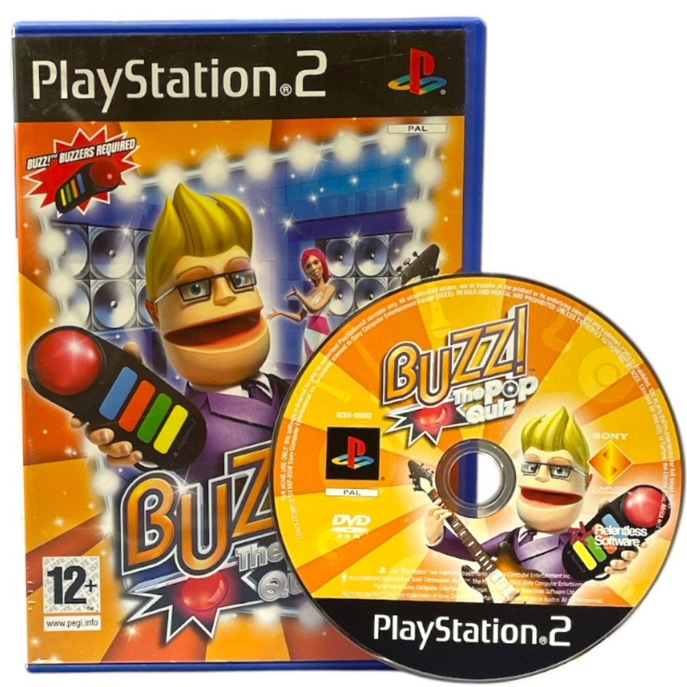 Pre-owned Sony BUZZ! The Pop Quiz PS2 Game - Own4Less